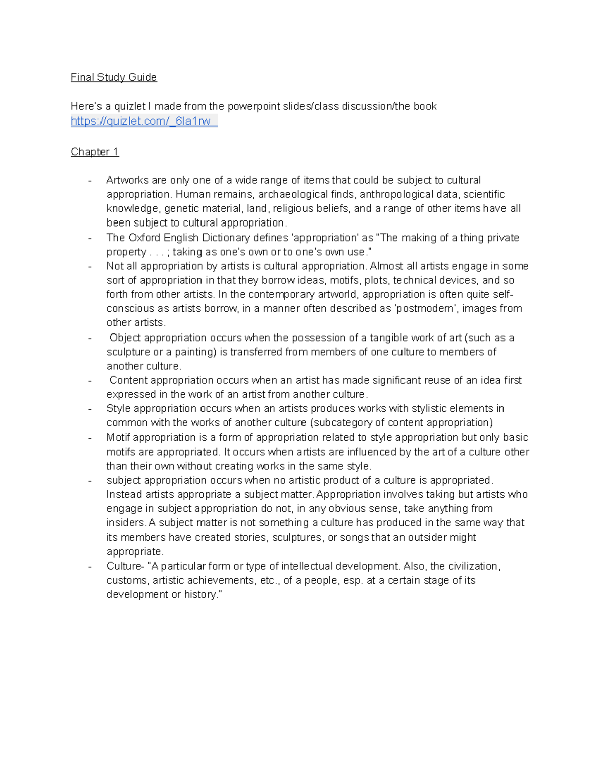 AAAD Final Study Guide - Final Study Guide Here’s a quizlet I made from ...