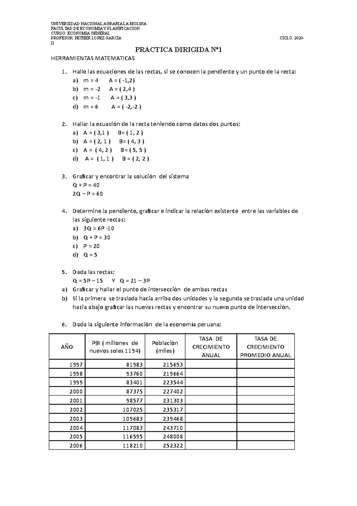 Practica Dirigida Nª1 - awdwd - UNIVERSIDAD NACIONAL AGRARIA LA MOLINA ...