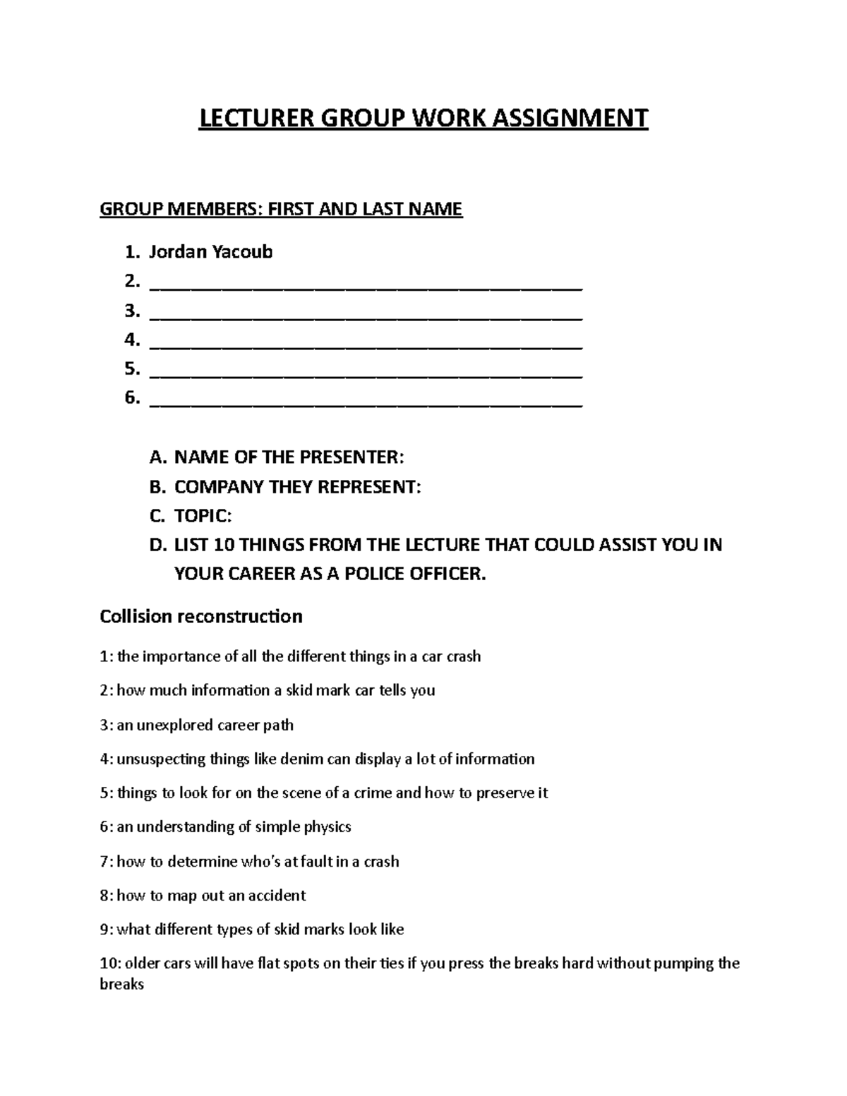 Lecturer Group WORK Assignment - LECTURER GROUP WORK ASSIGNMENT GROUP ...