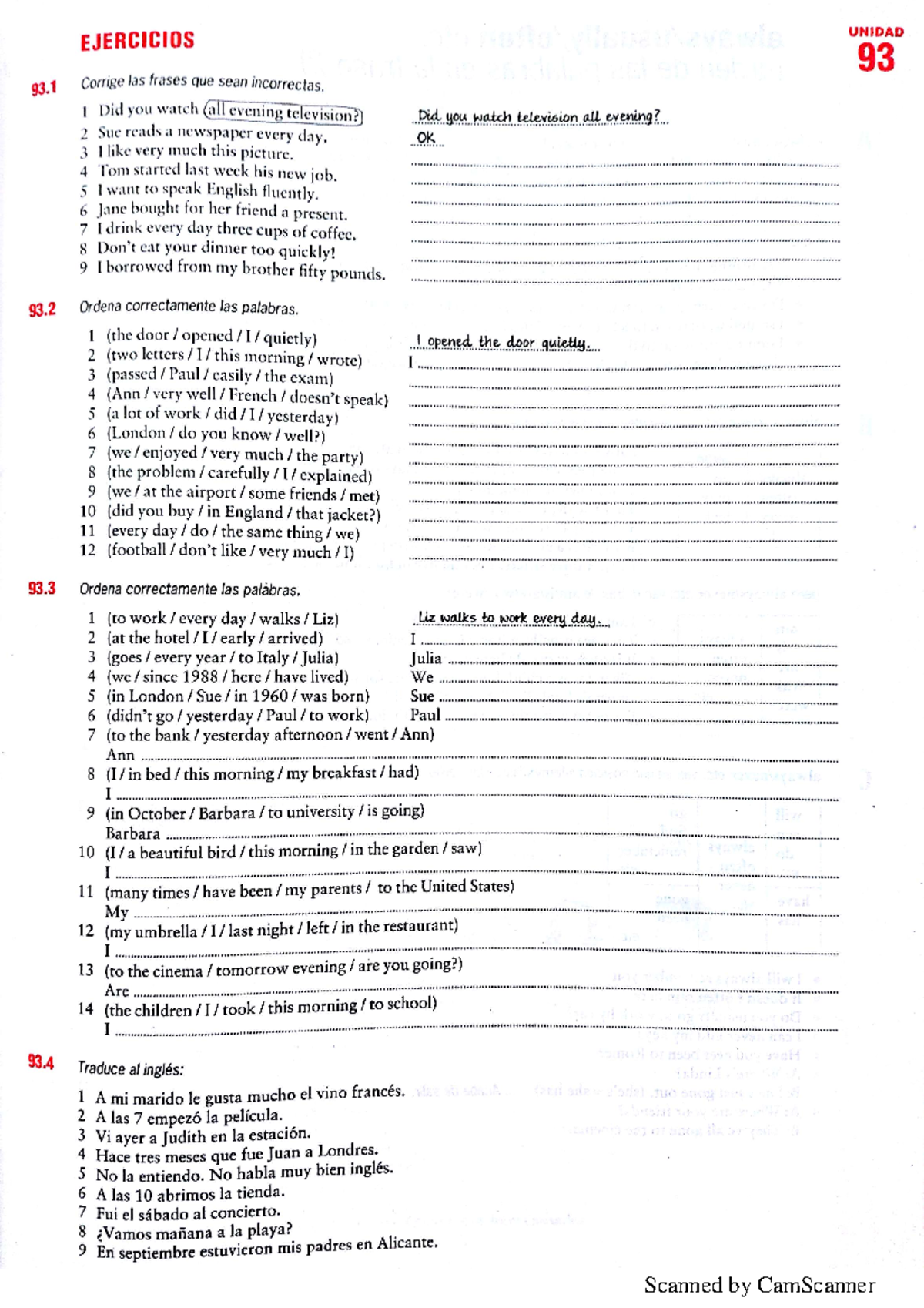 2 Importantebasic word order exercises&answers SP - Circuitos ...