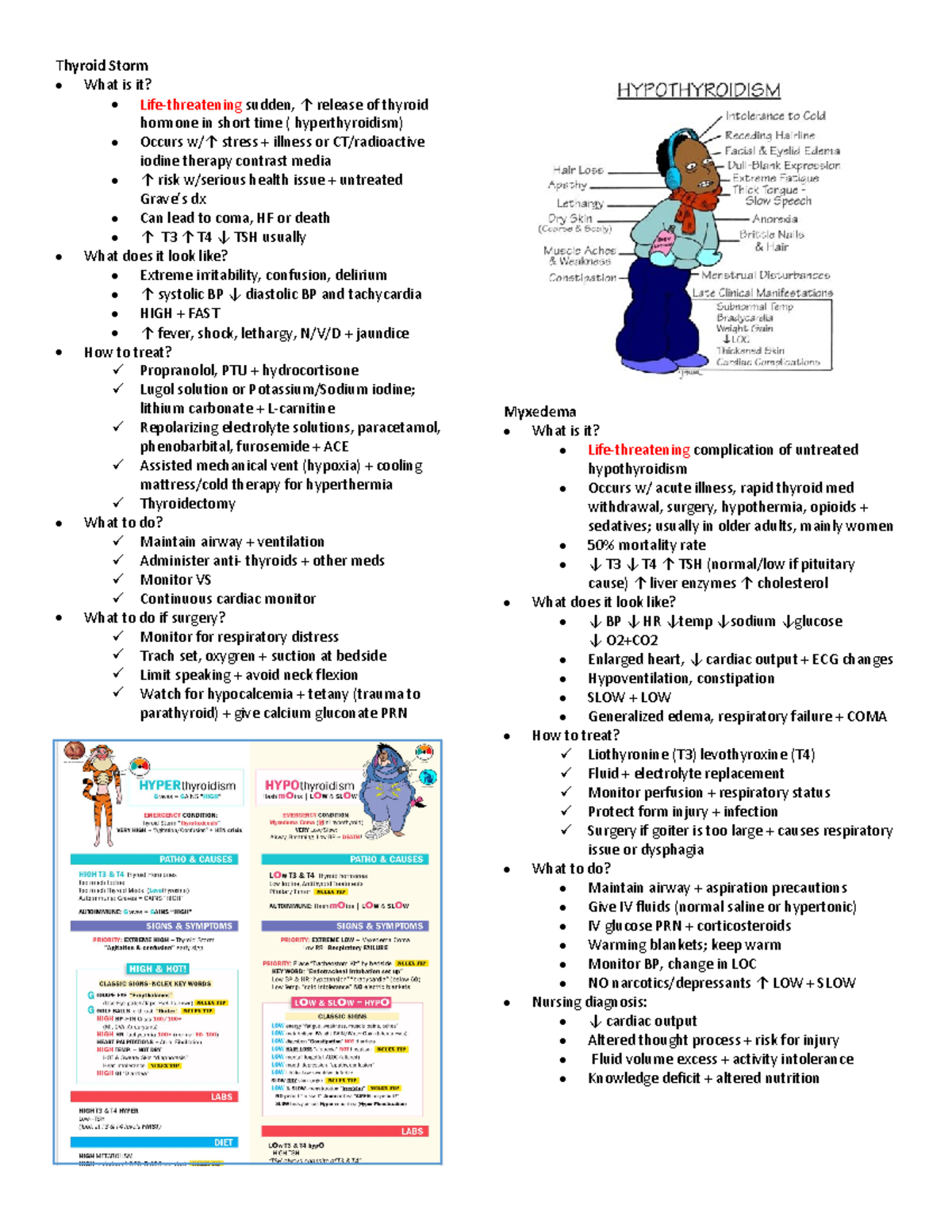 Thyroid Storm - Lecture notes unit7 - Thyroid Storm What is it? Life ...