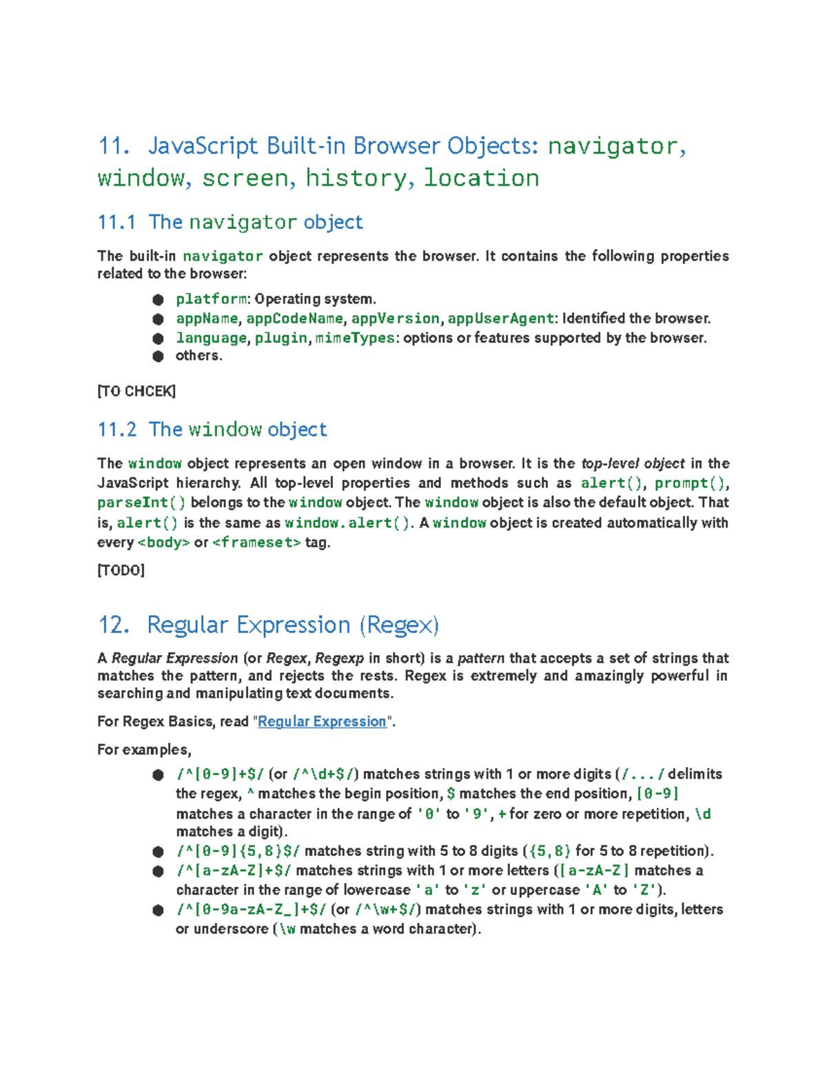 JAVA Basics 13 - 11. JavaScript Built-in Browser Objects: navigator, window, screen, history ...