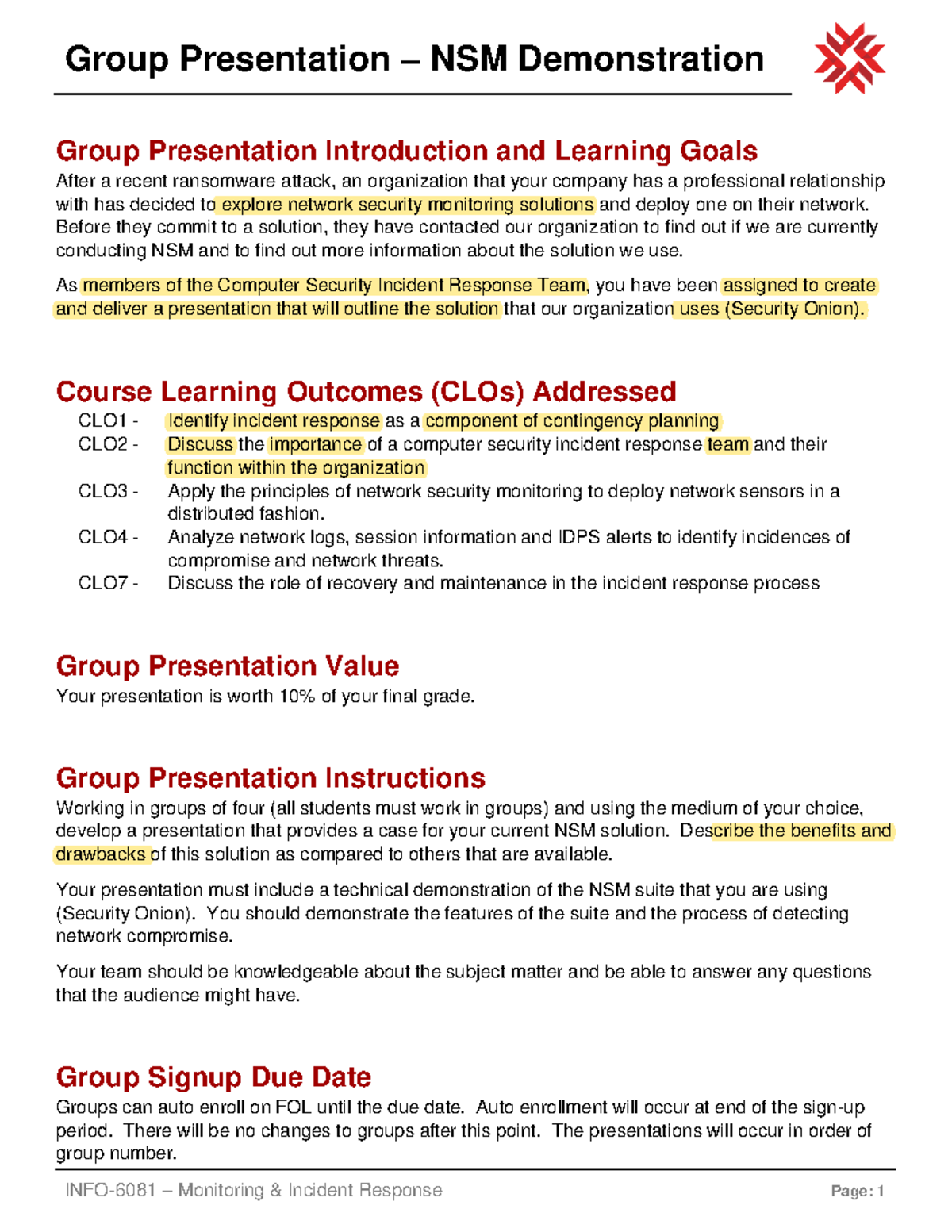INFO-6081 - Group Presentation - NMS Demonstration - Group Presentation ...