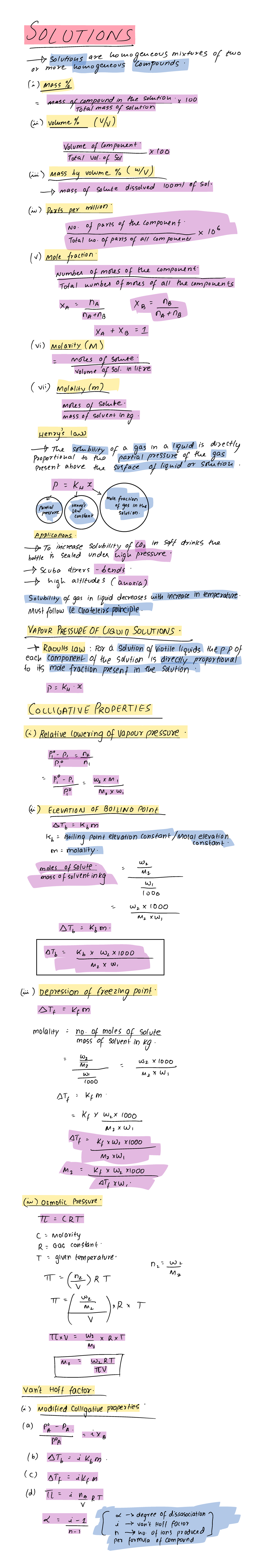 Solutions - good notes - SO L UT I ON S s o lu t ions a re ho m o ge n ...
