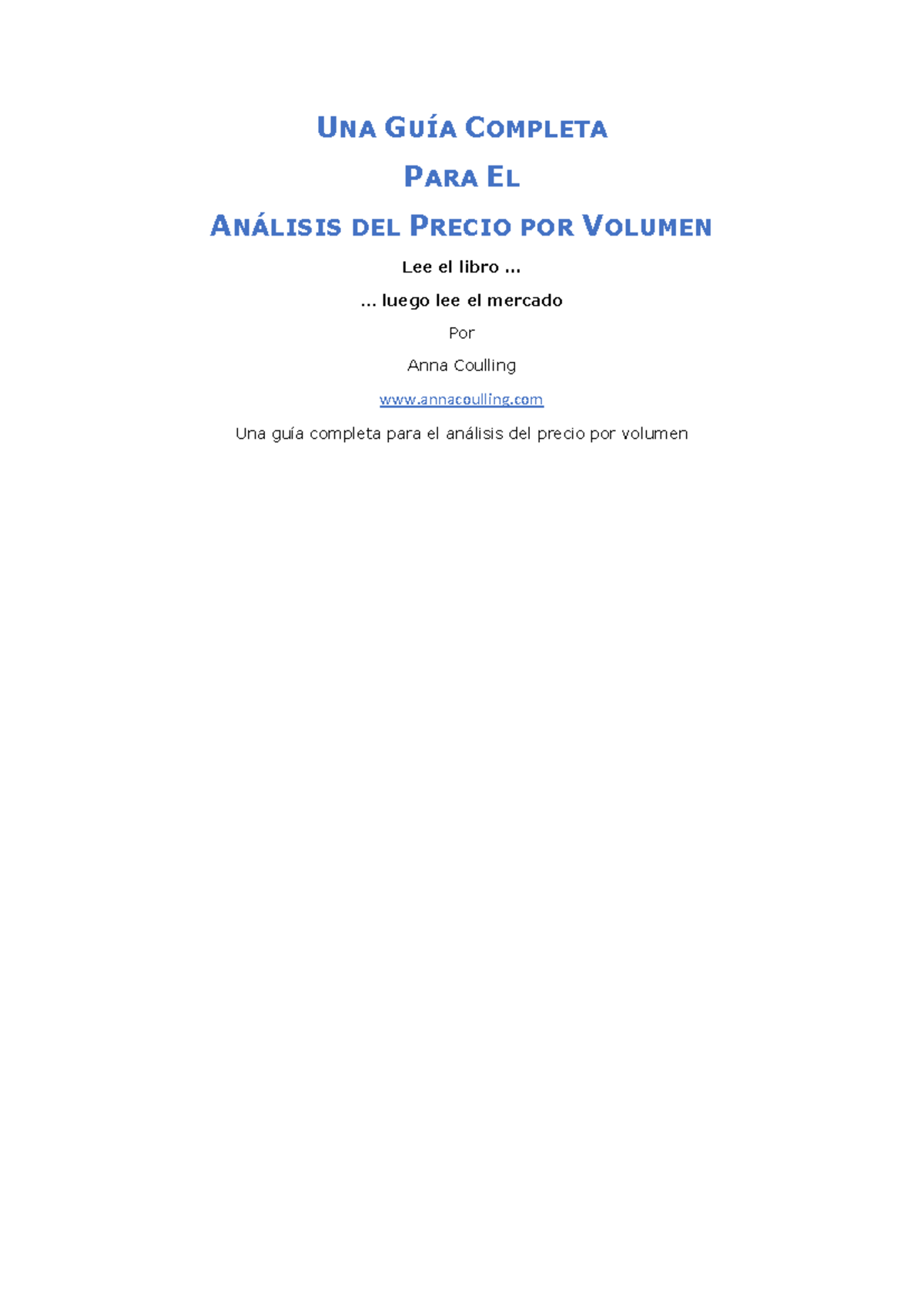 Guia completa para el analisis del precio por volumen - UNA GUÍA ...