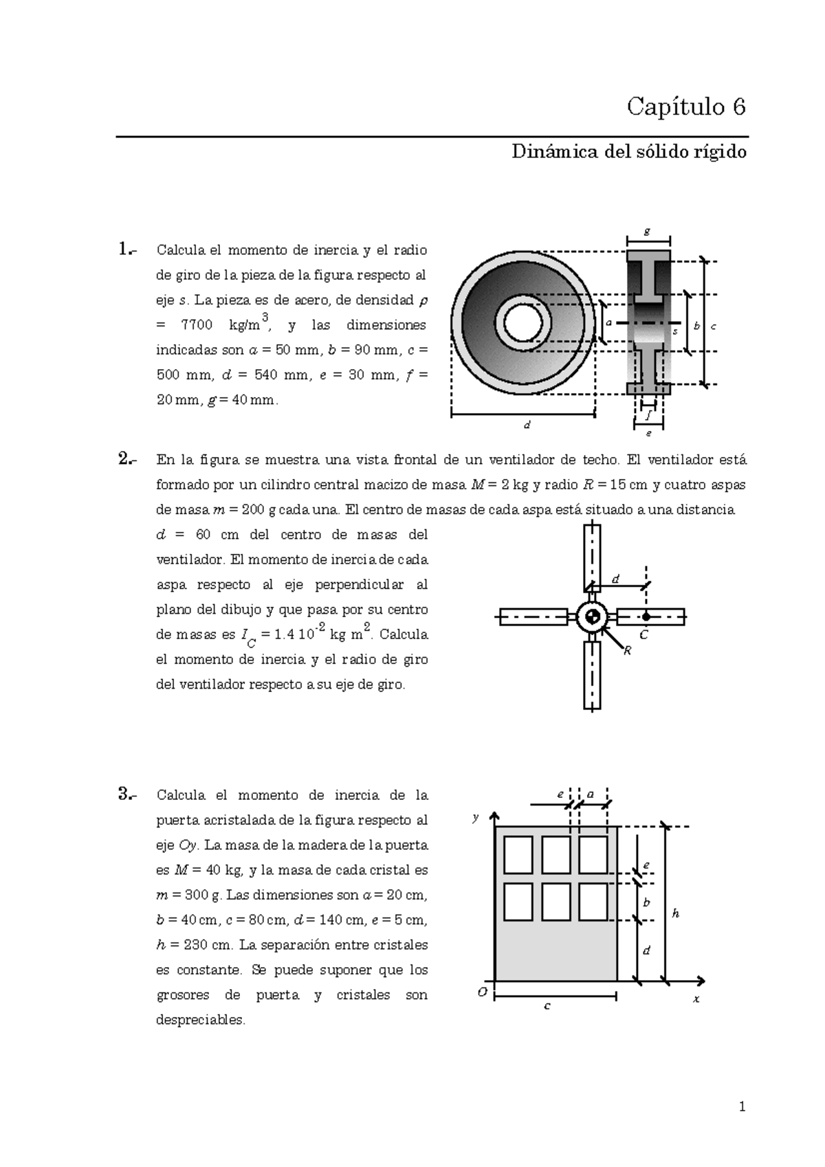 Boletín Problemas Tema 6 - Rotación del sólido rígido - ####### - Studocu