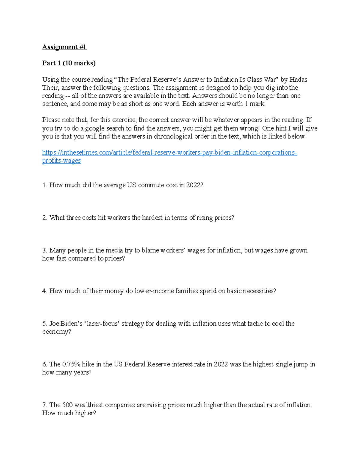 ECON 204 - 2024 Winter - Assignment 1 - Assignment # Part 1 (10 marks ...