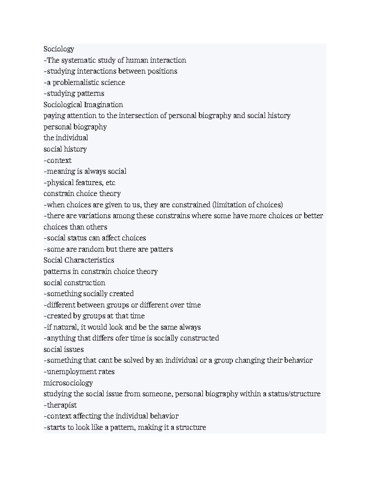 Sociology 200 terms - Sociology -The systematic study of human ...