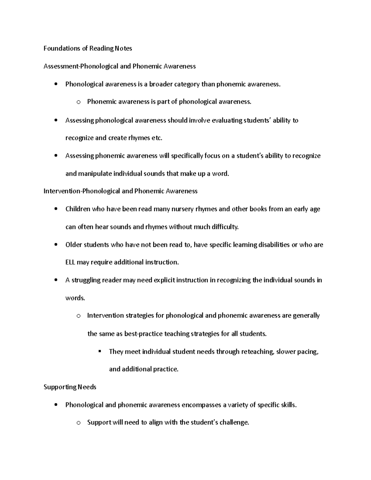 Foundations of Reading Notes Part 4 - Foundations of Reading Notes ...