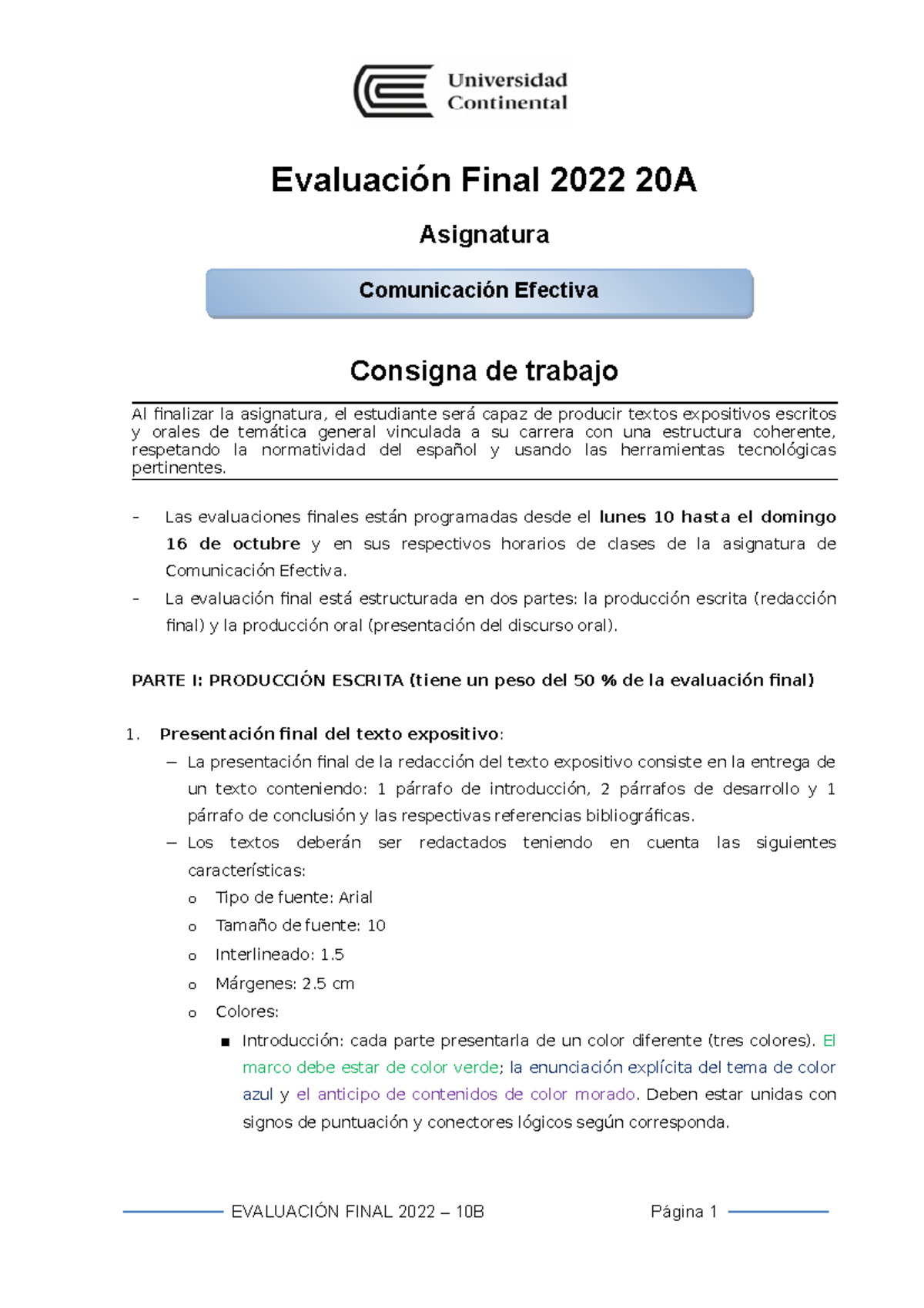1. Consigna de Evaluación Final - Evaluación Final 2022 20A Asignatura Consigna de trabajo Al ...