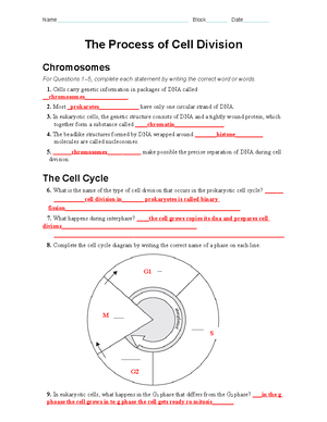 Cell Structure & Function Study Guide - Name ...