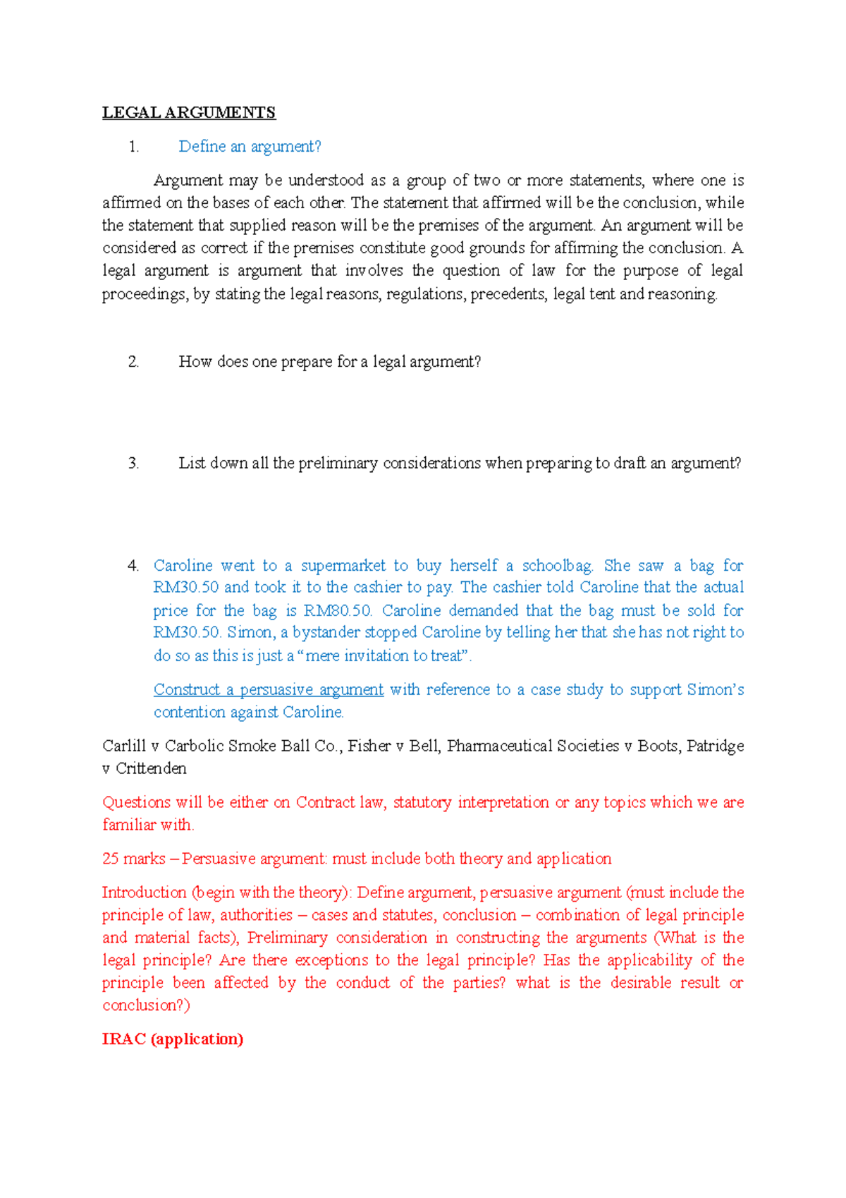 Legal Method Arguments - LEGAL ARGUMENTS Define an argument? Argument ...