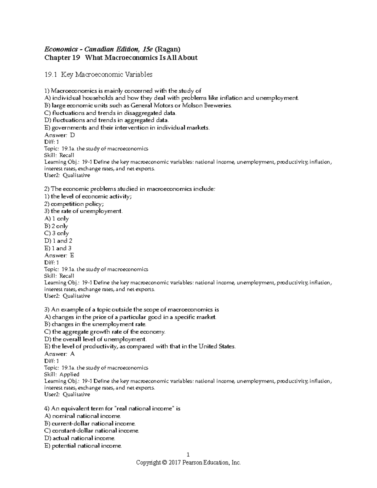 Chapter 19 - Economics - Canadian Edition, 15e (Ragan) Chapter 19 What ...