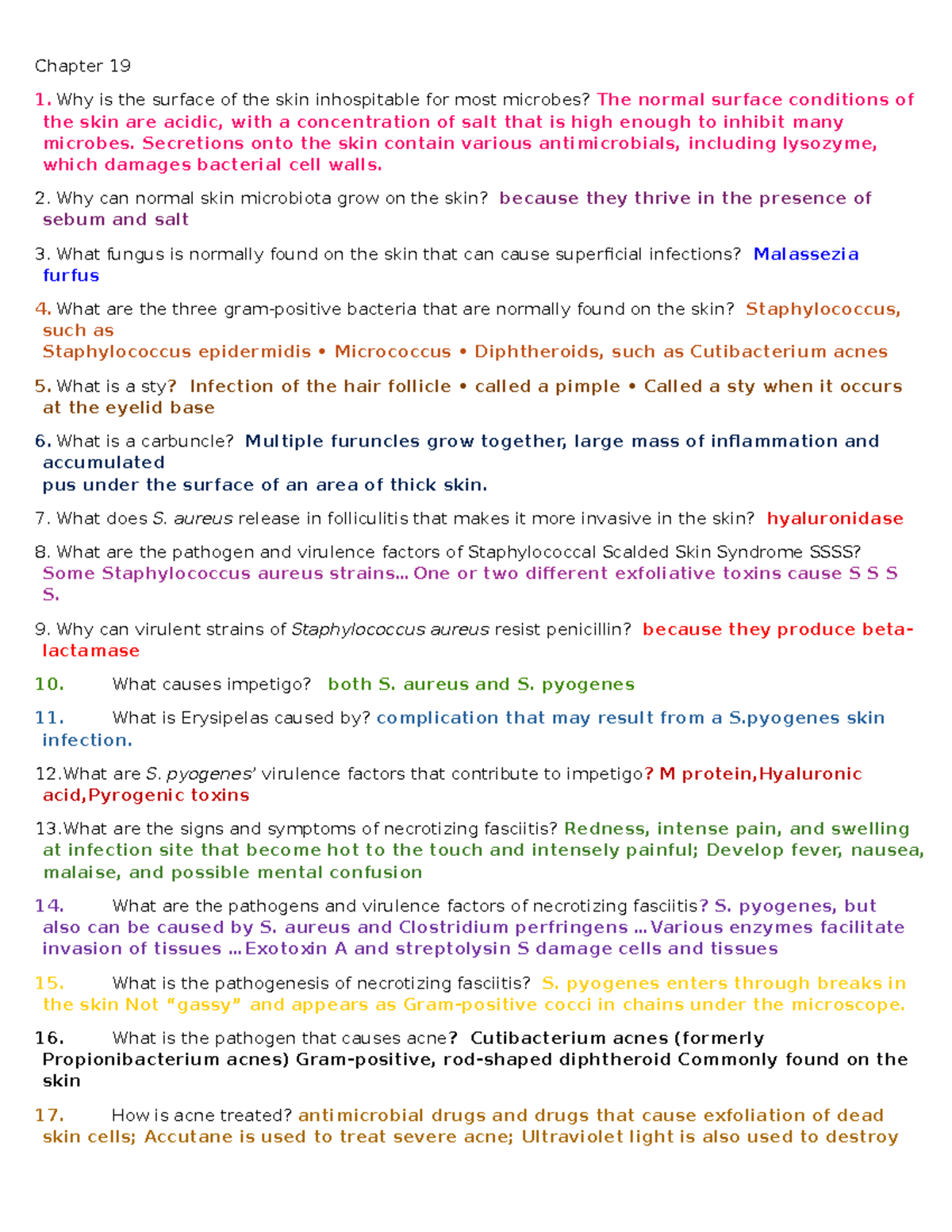Chapter 19 - possible test or final test questions - Chapter 19 Why is ...