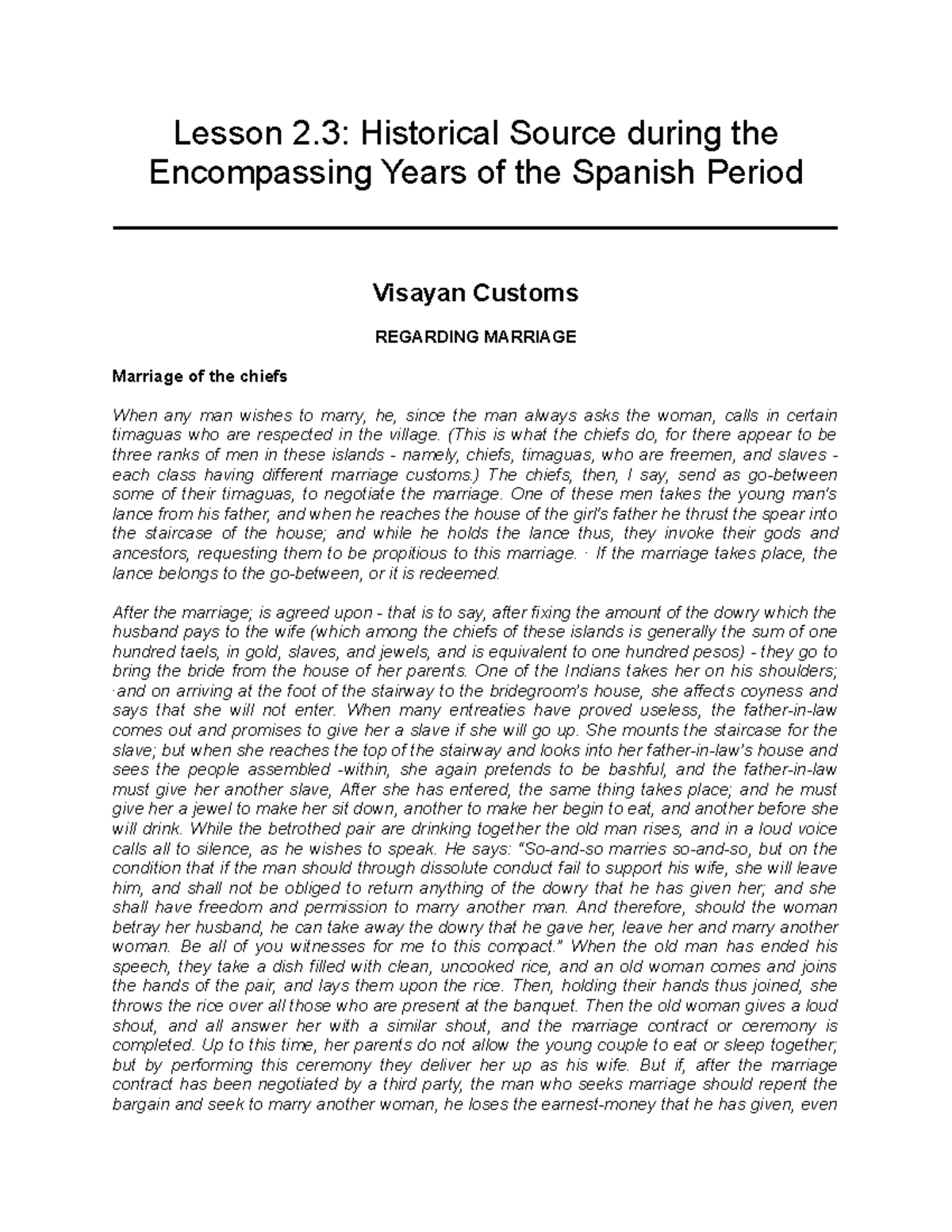 Lesson-2 - Historical - Lesson 2: Historical Source during the ...