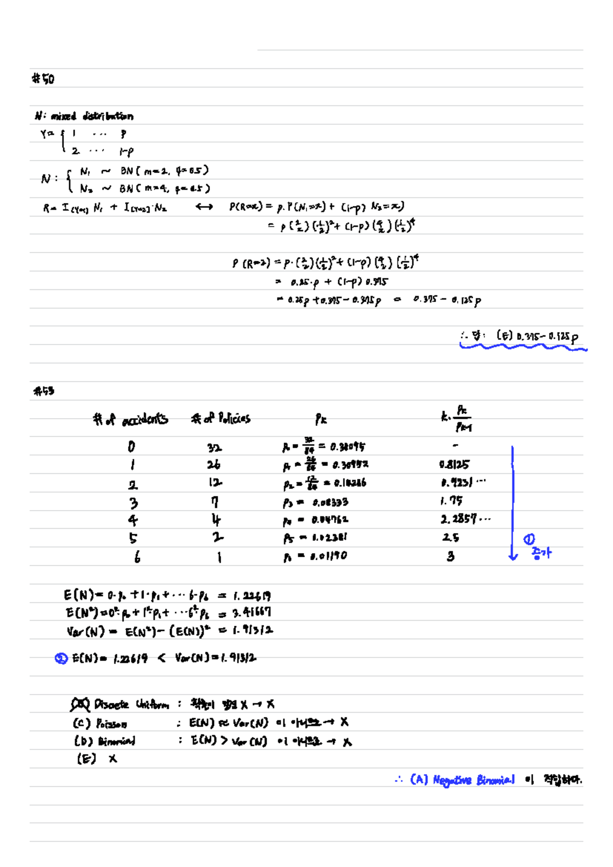 HW1 - chapter - HWF# ] 1982063 # 50 N ; mixed distri bution P 2 p N ...
