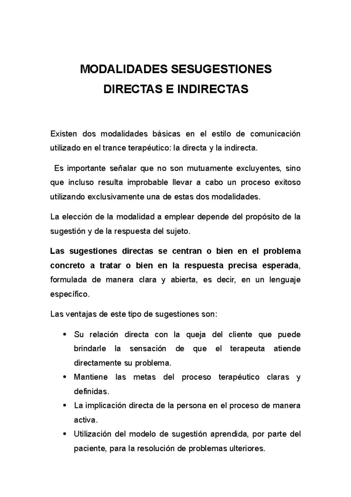 Modalidades de comunicacion directas e indirectas - MODALIDADES ...
