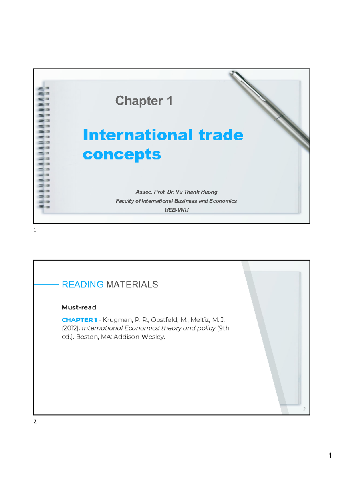 Chapter 1 2024 - International trade concepts Chapter 1 Assoc. Prof. Dr ...