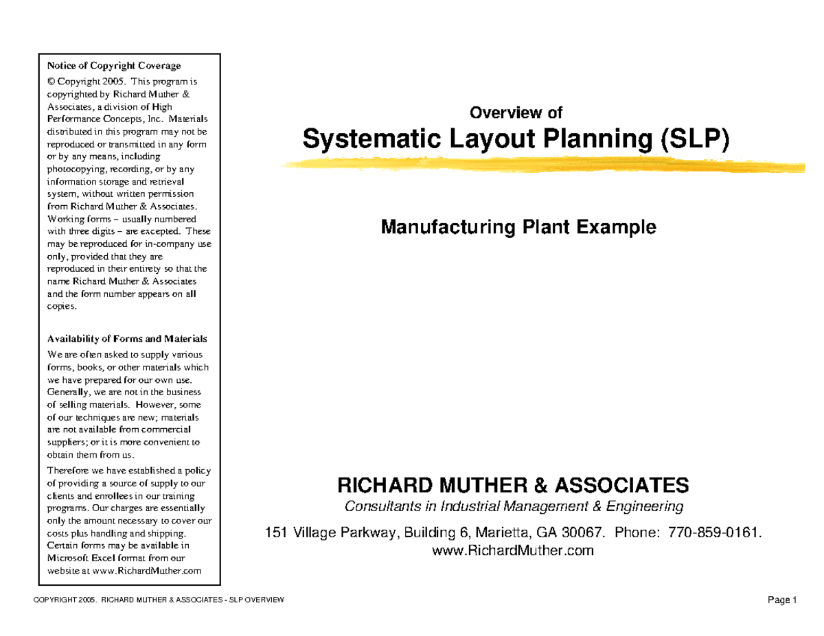 SLP - Learn system - COPYRIGHT 2005. RICHARD MUTHER & ASSOCIATES - SLP ...