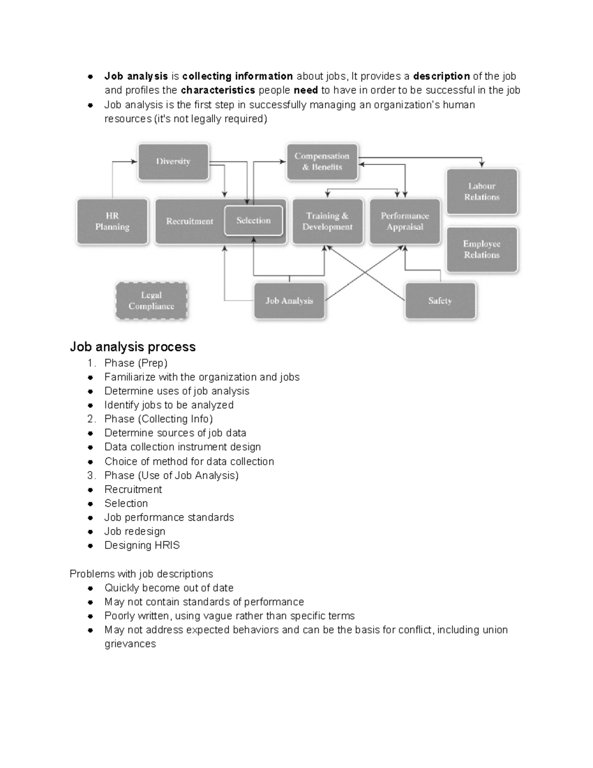 MHR WK2 - mhr 100 wk2 - Job analysis is collecting information about ...