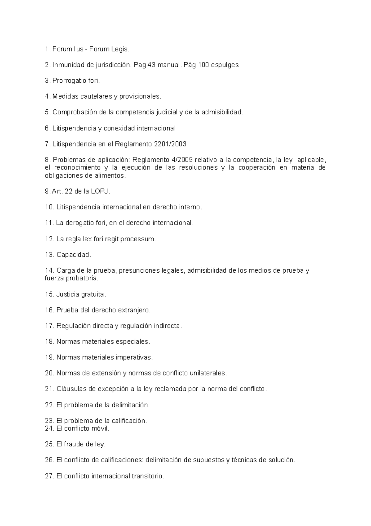 Pregs teóricas Inter Priv - Forum Ius - Forum Legis. Inmunidad de ...