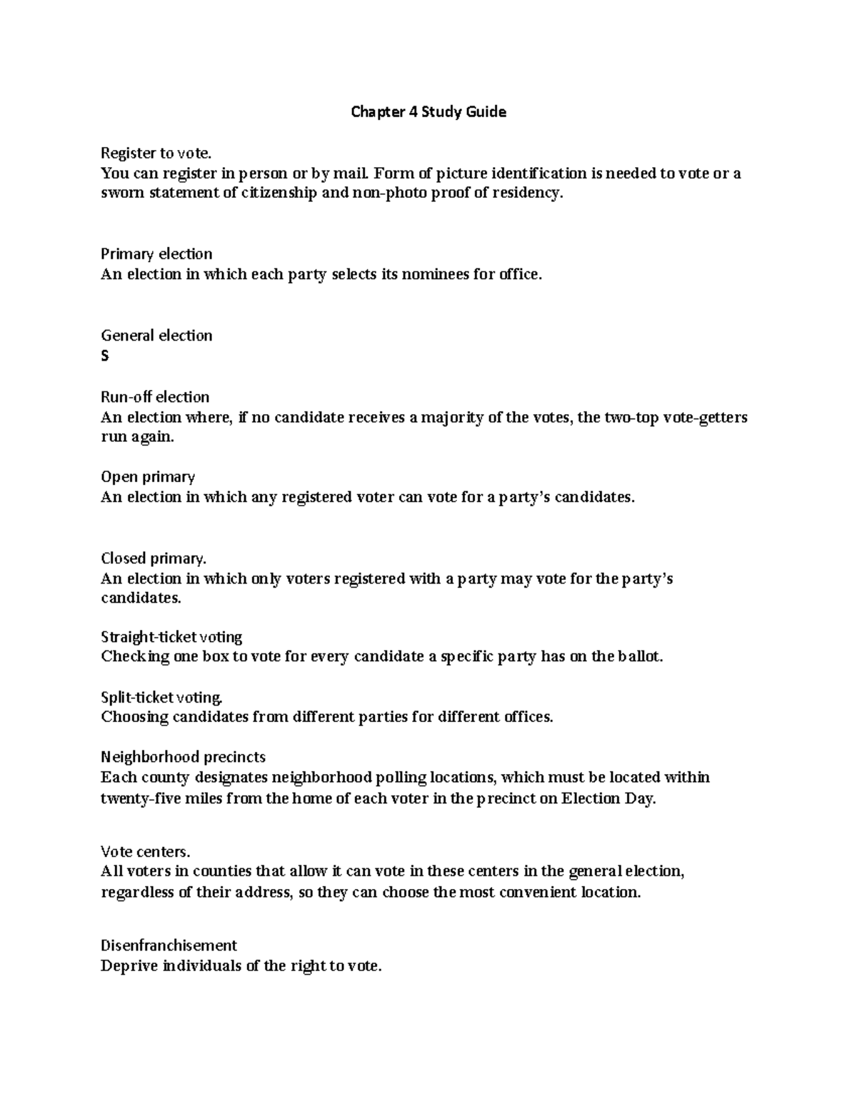 Chapter 4 Study Guide (Answered) - Chapter 4 Study Guide Register to ...