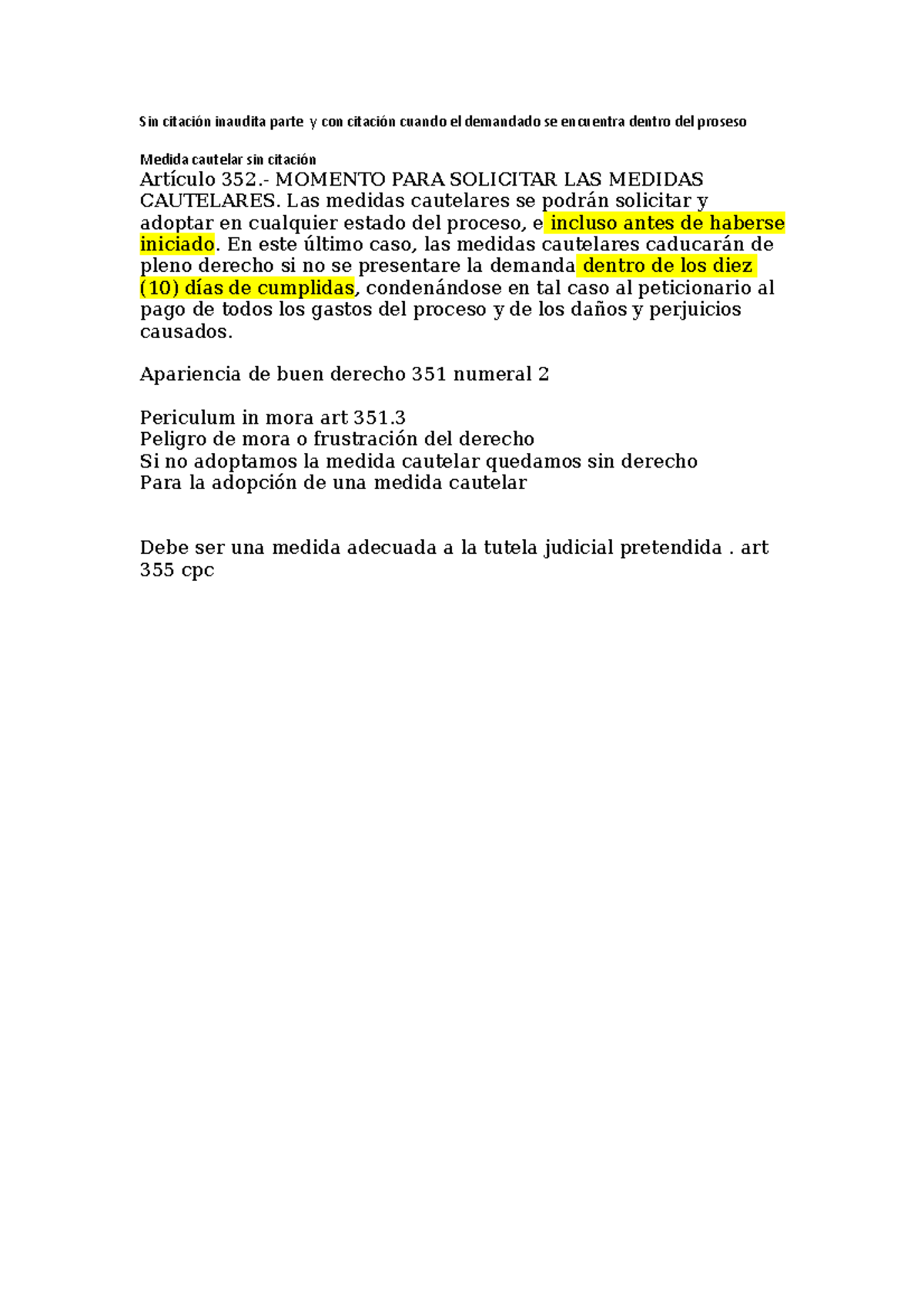 Procesal civil modulo - Sin citación inaudita parte y con citación ...