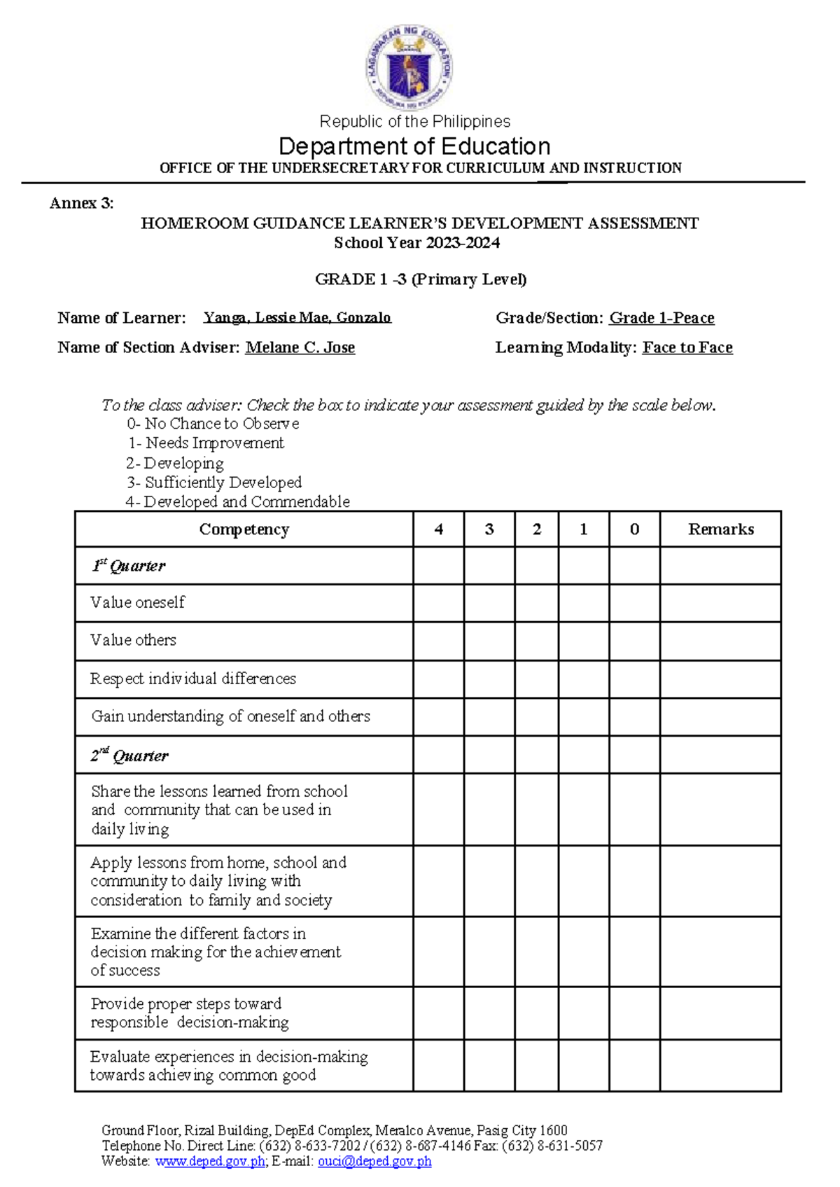 G1 HRG - english - Department of Education OFFICE OF THE UNDERSECRETARY ...