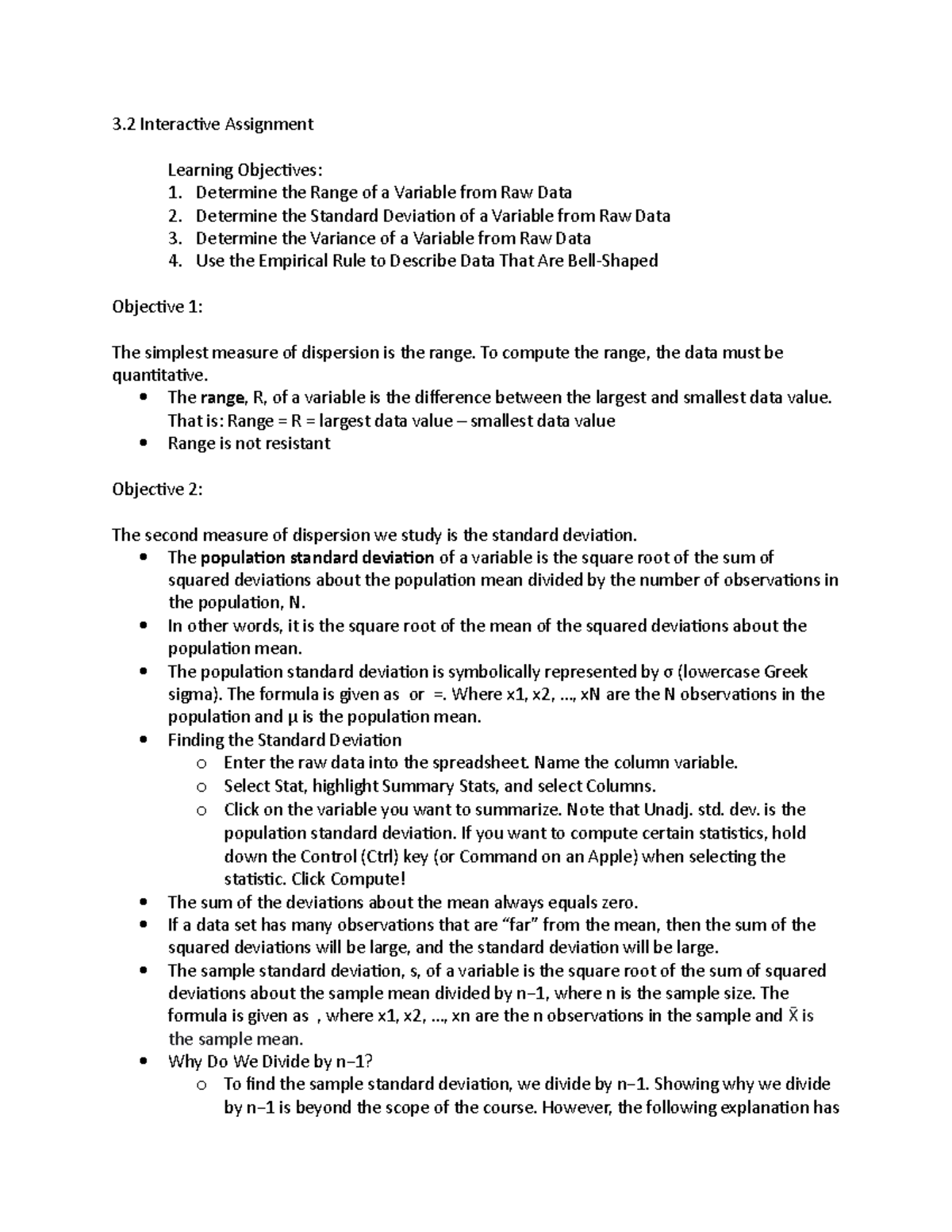 3.2 Interactive Assignment - 3 Interactive Assignment Learning ...