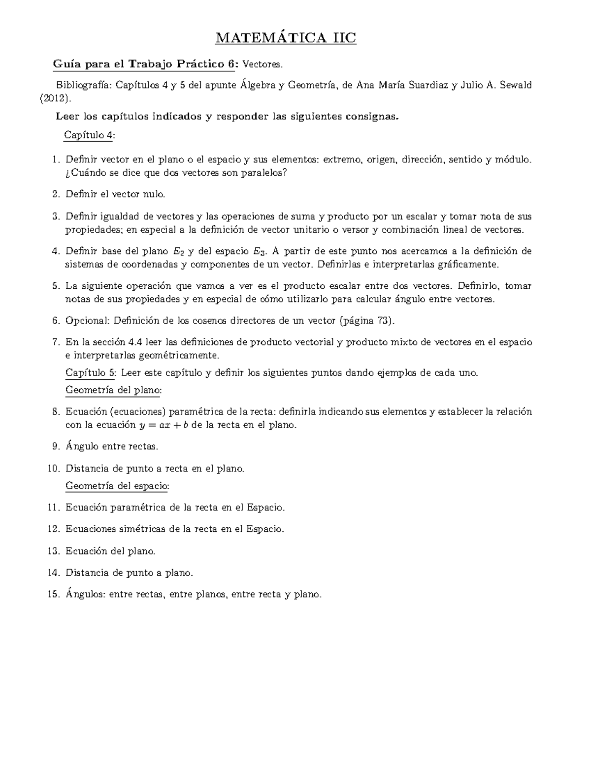 Guia6 - Vectores - Guia2 - Sucesiones Geomy Series - MATEM ́ATICA IIC ...