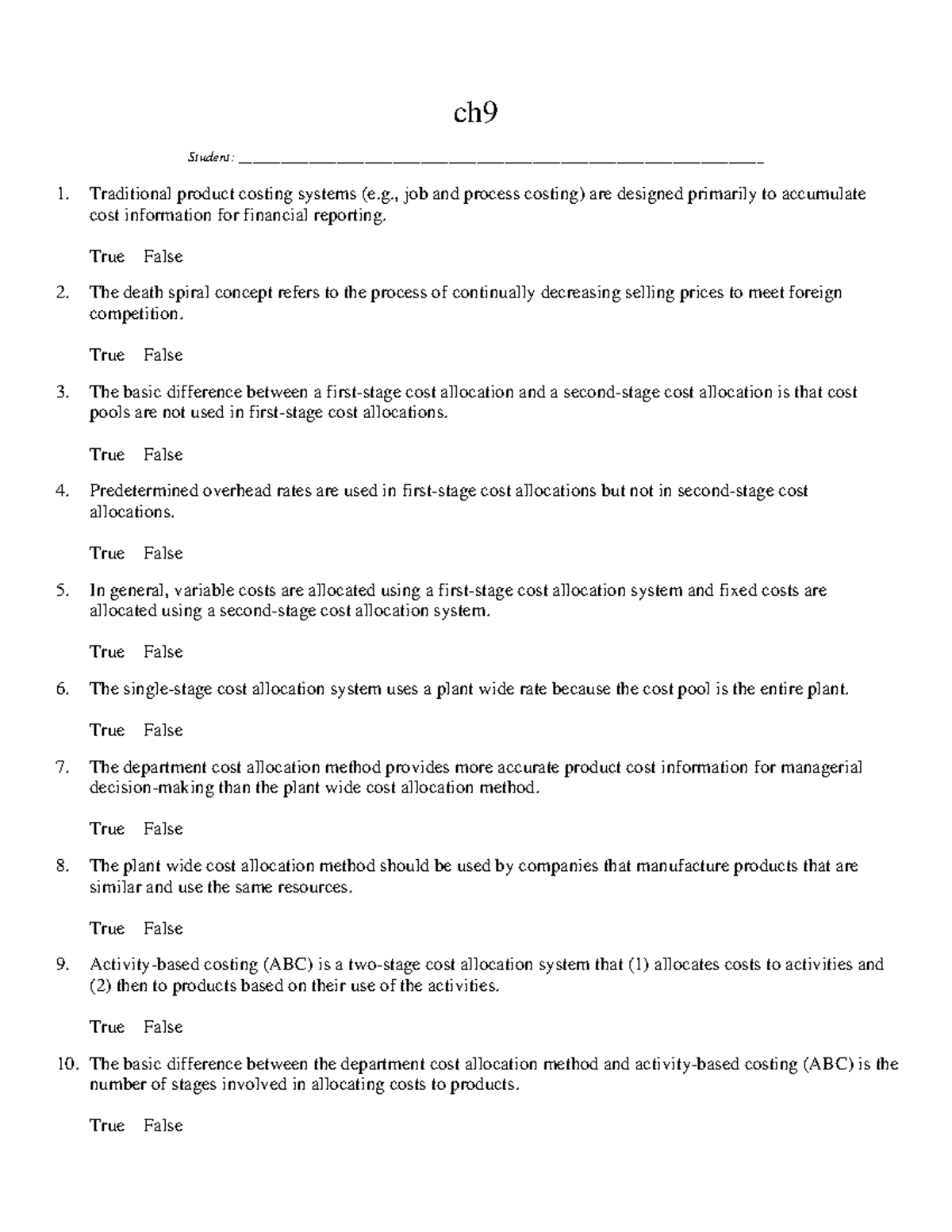 Ch9 - Reviewer for MAS - ch Student: - Studocu