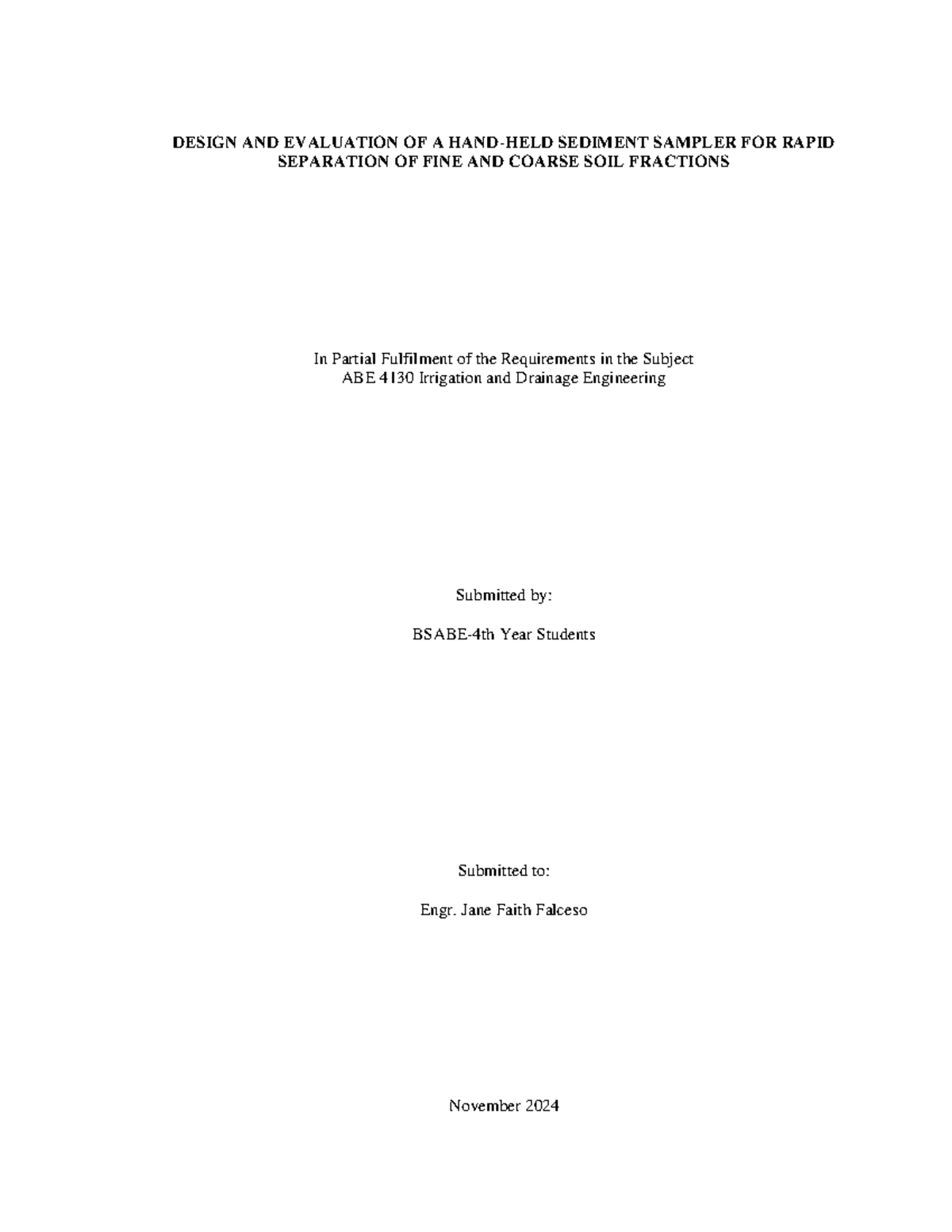 Irrigation Project Final - DESIGN AND EVALUATION OF A HAND-HELD ...