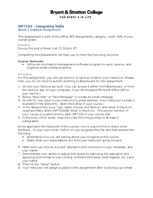 INFT124 Lecture 4: Introduction to Word Processors and Microsoft Word - Studocu