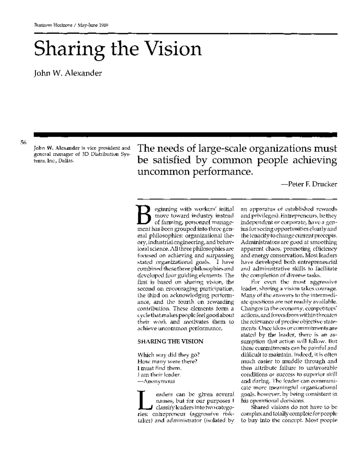 Business Horizons - Sharing the Vision - Business Horizons / May-June ...