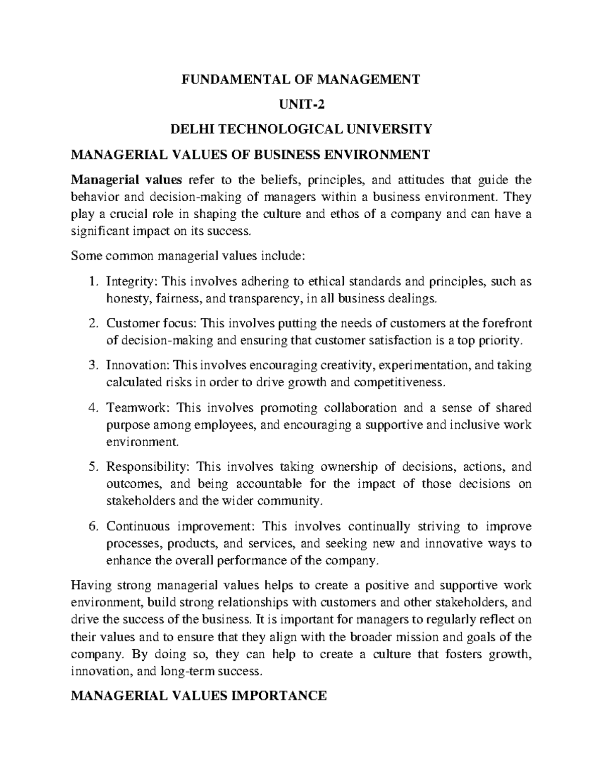 Fundamental of Management unit-2-3 - FUNDAMENTAL OF MANAGEMENT UNIT ...