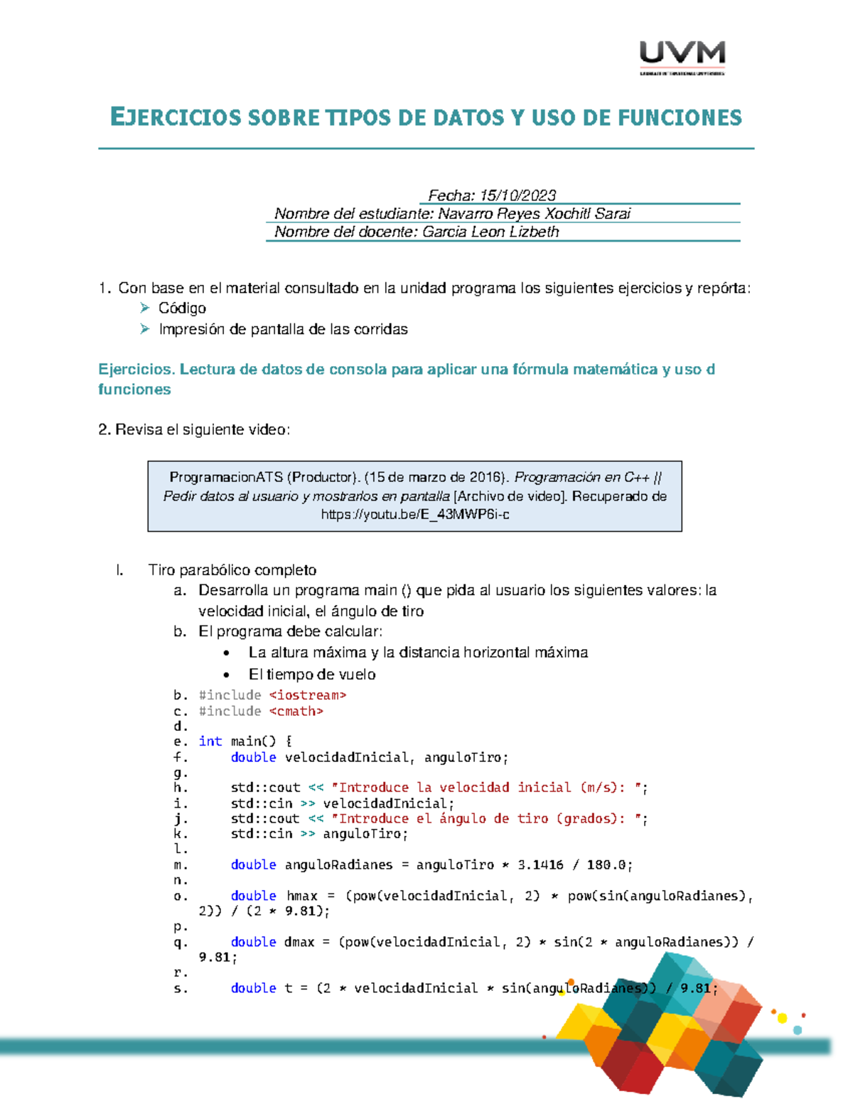 Act 5, ejercicio - EJERCICIOS SOBRE TIPOS DE DATOS Y USO DE FUNCIONES ...