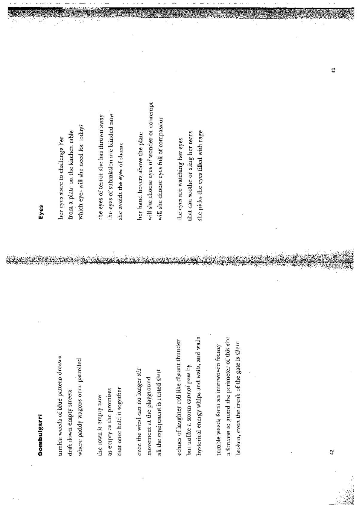 Eckermann Poems Year 12 - Studocu