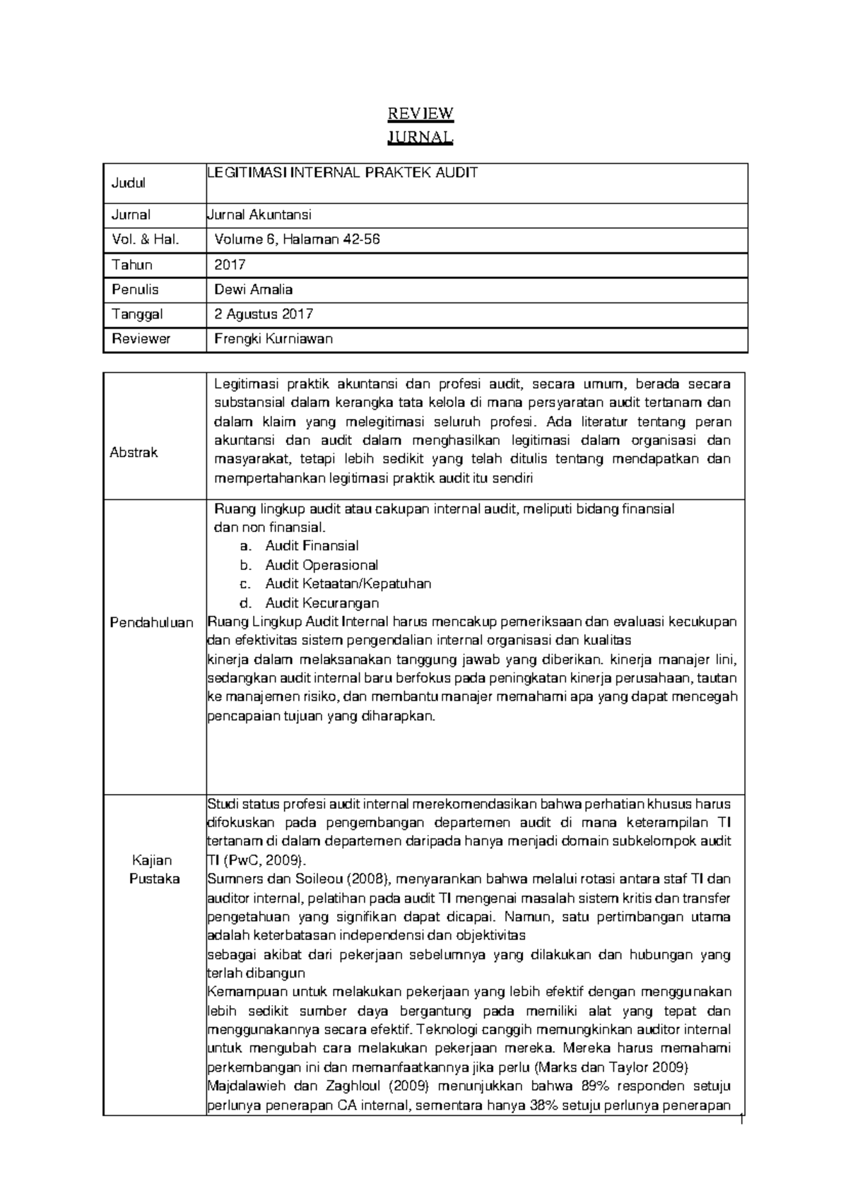 123012101091 Frengki Kurniawan Review Jurnal - REVIEW JURNAL Judul ...