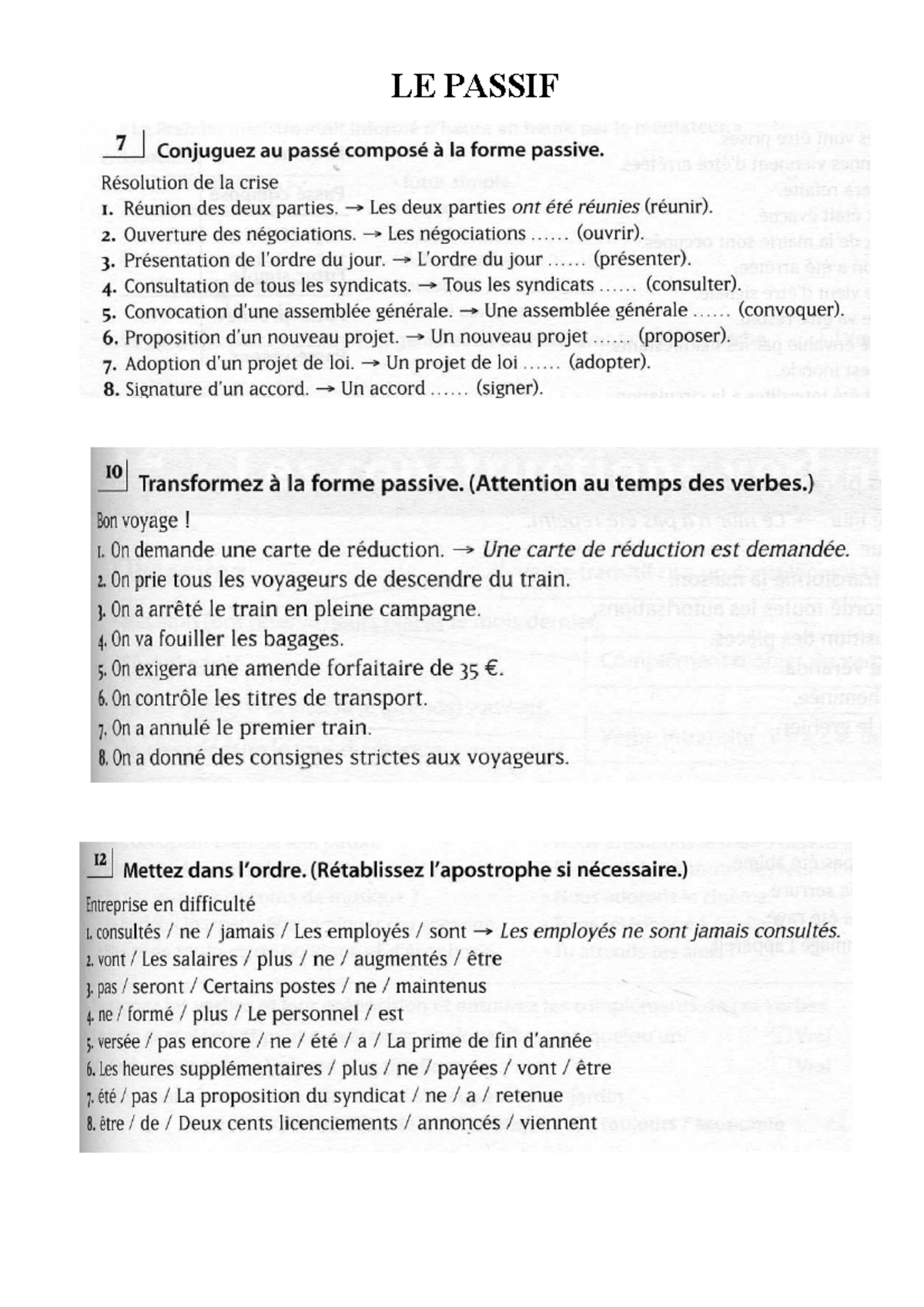 LE Passif - This file will help you practice French language - LE ...