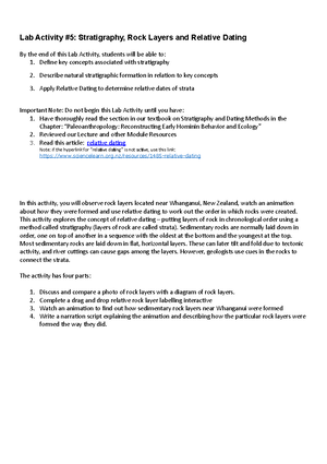 Lab Activity #5 - Primate Taxonomy - Recognize and assess the features ...