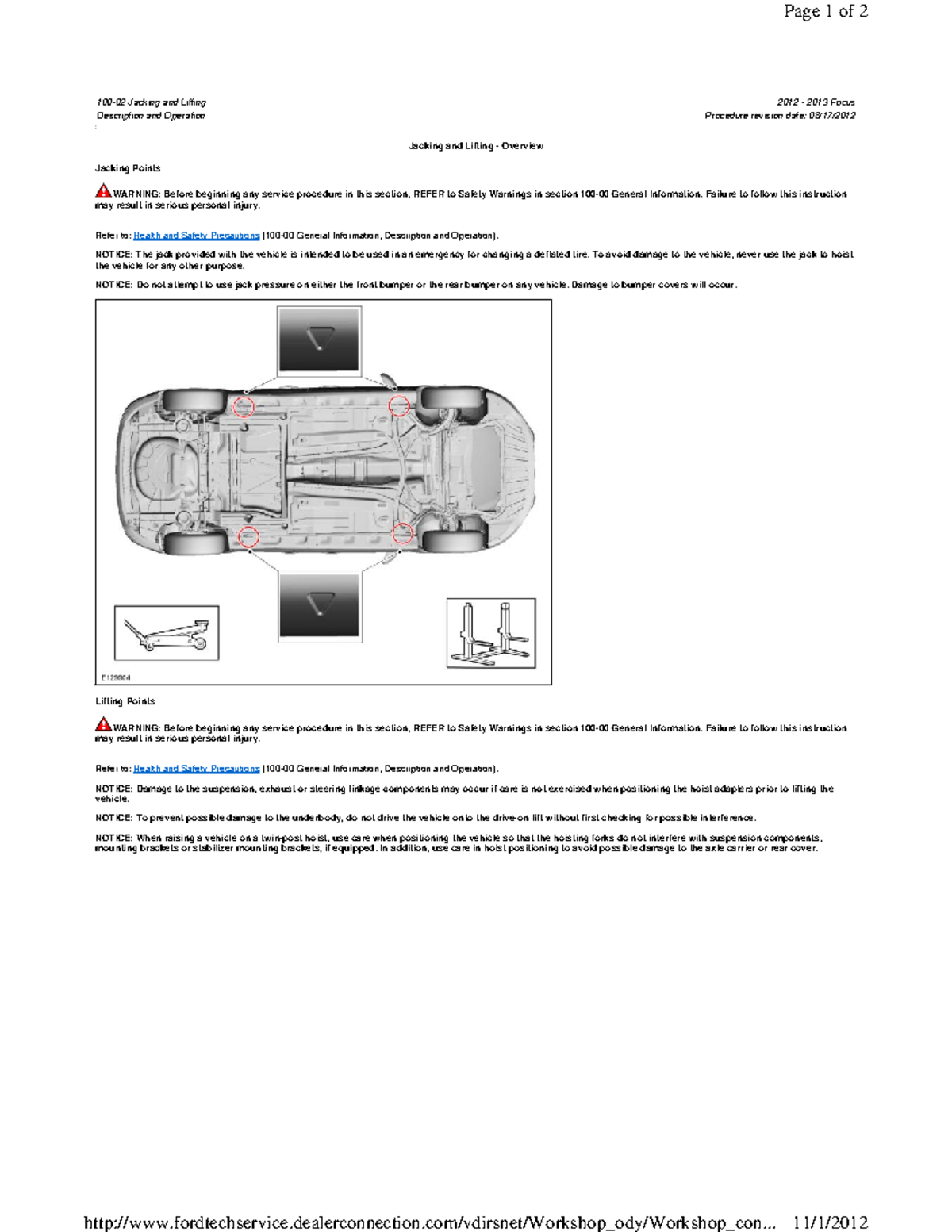 Jacking and lifting overview - 100-02 Jacking and Lifting 2012 - 2013 ...