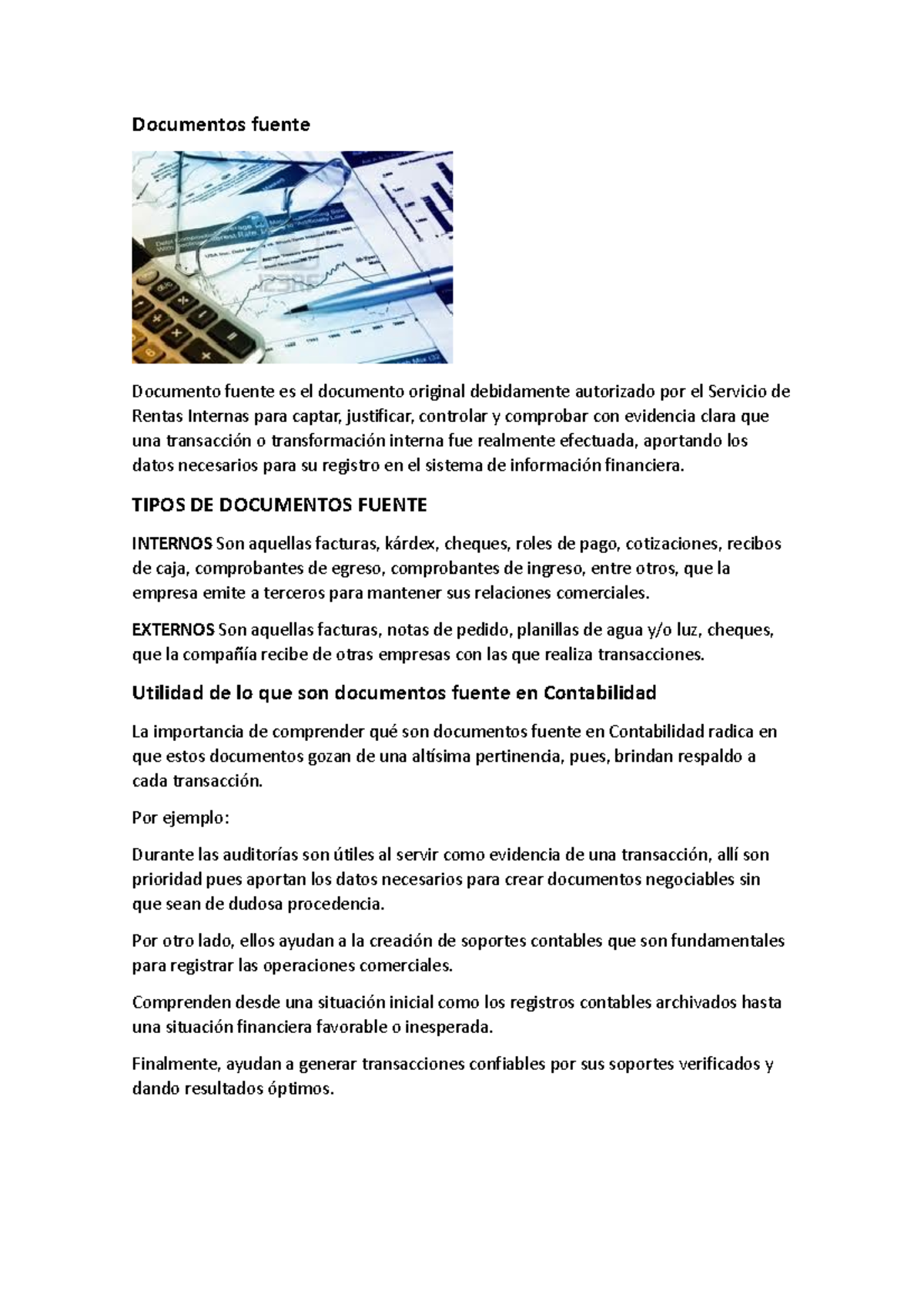 Exposicion Contabilidad 3 Grupo 1 - Documentos fuente Documento fuente ...