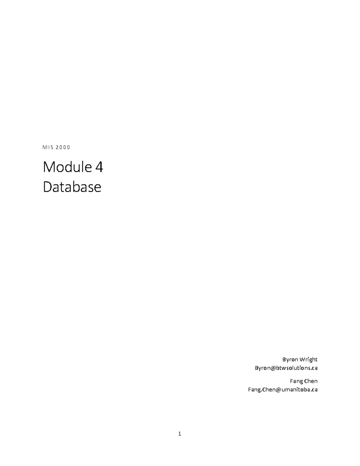 MIS Module 4 Database Design - Studocu