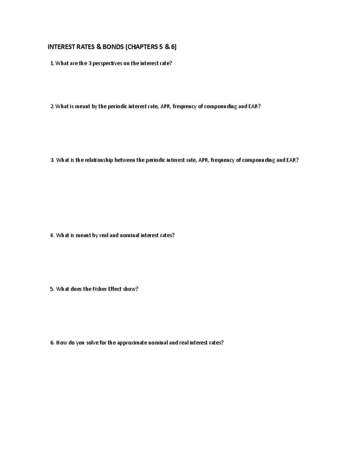 Interest Rates - This are the notes that can help studying for exam ...