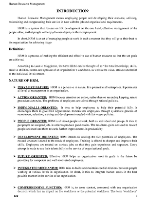 HRA UNIT 1 - HR analytics - HR ANALYTICS (18MBA HR302) Unit 1: HR Analytics in Perspective ...