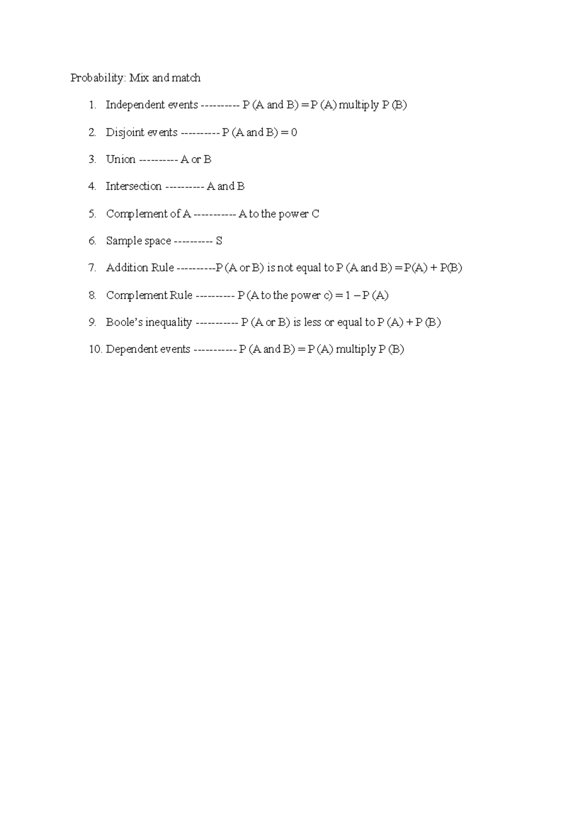 Probability Independent Events P A And B P A Multiply P B 2