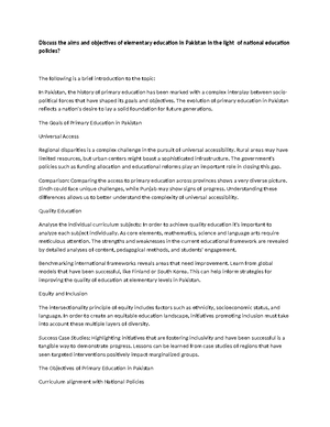 8603-2 - Course: Curriculum Development (8603) Name: Maria Zulfiqar Course ID: 0000614496 ...