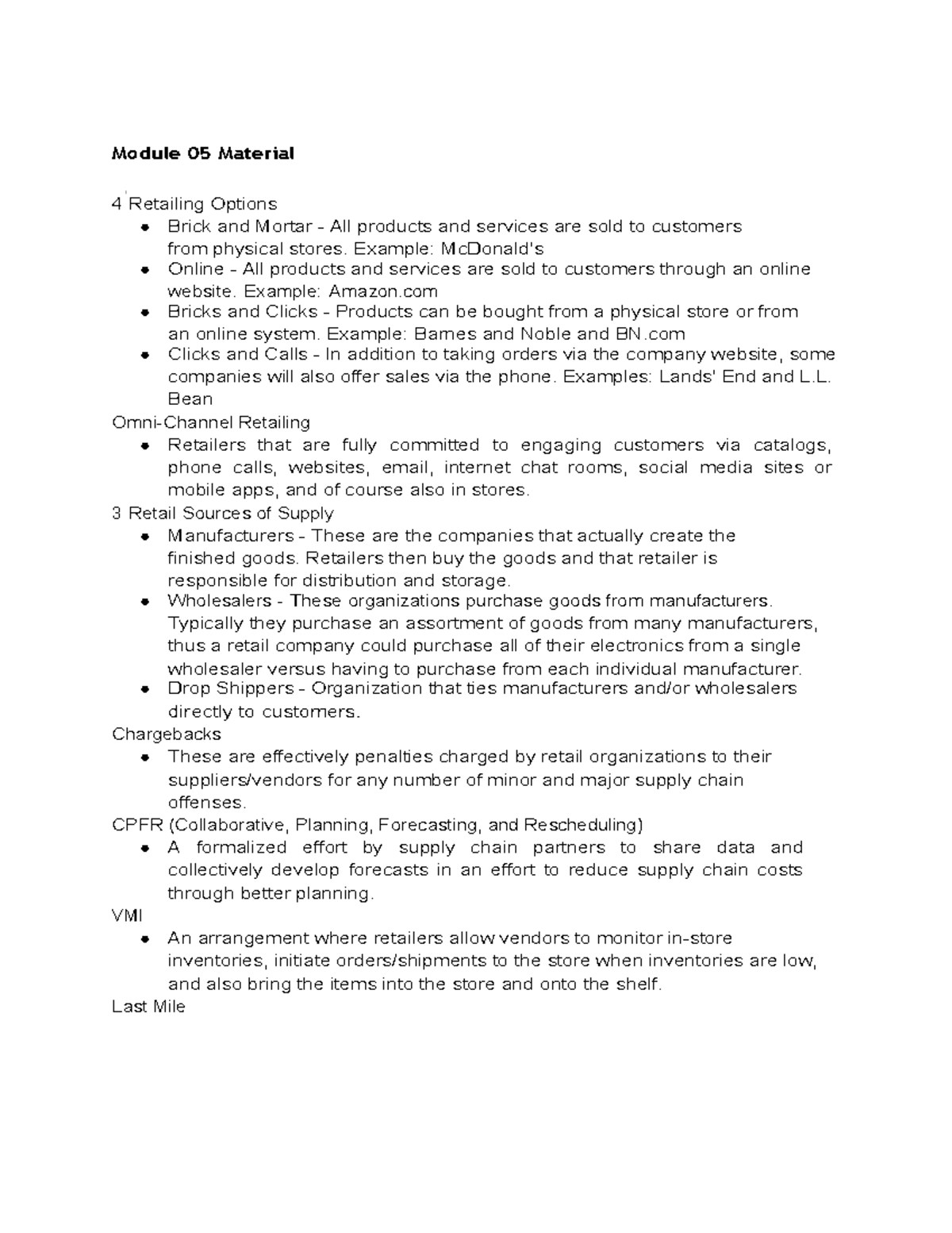 Exam 2 SCM 300 - All concept needed for test - Module 05 Material 4 ...