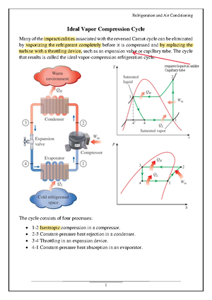 3 - Actual Vapor Compression Cycle - Actual Vapor Compression Cycle An actual vapor-compression ...
