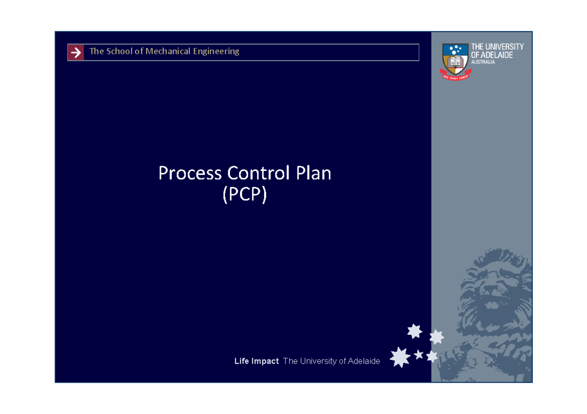Module 7 - PCP - Notes - The School of Mechanical Engineering Life ...
